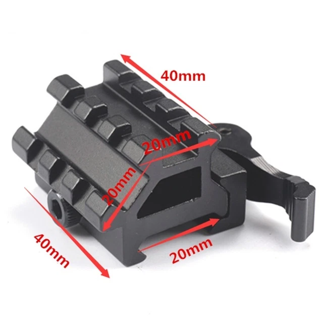 90 DEGREE 45 Degree Dual Rail Picatinny Riser Mount With Quick Release ...