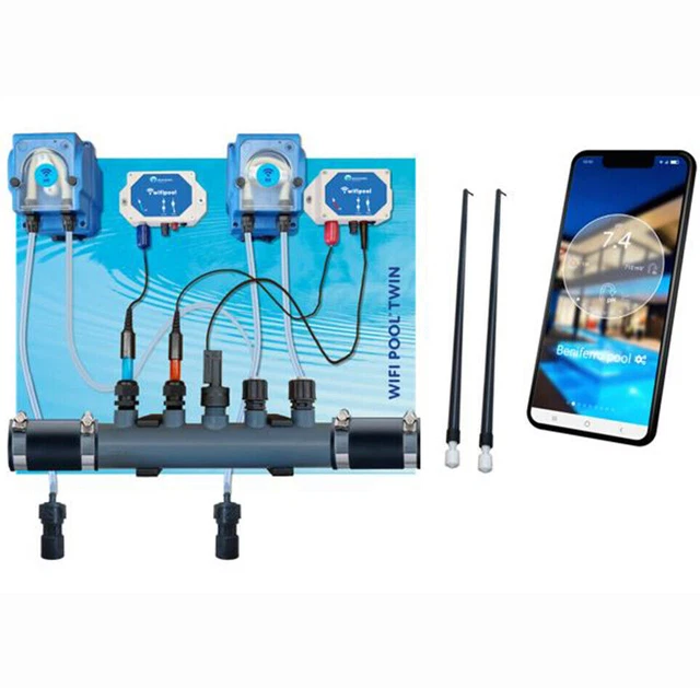 SWIMMING POOL AUTOMATIC Chlorine Dosing System with pH Measurement and ...