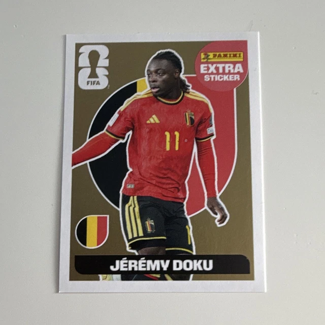 GOLD PANINI FIFA World Cup 2026 Extra Sticker - Jérémy Doku Belgium £11 ...