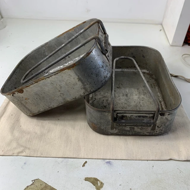 ORIGINAL WW2 BRITISH Army Soldiers Mess Tin & Cover Set £25.00 ...