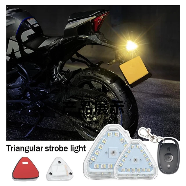 SAFETY WARNING TRIANGLE Strobe Flashing Blink Brake Strobe Light Tails ...