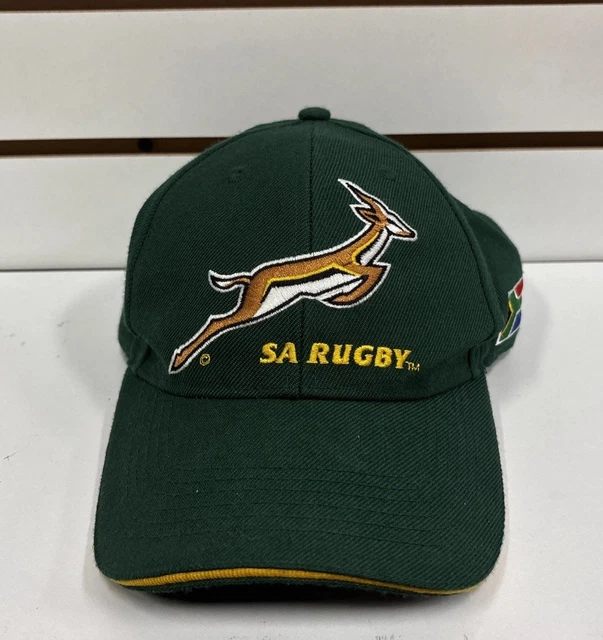 SA RUGBY SPRINGBOKS Green Cap – South Africa Flag – One Size Fits All ...