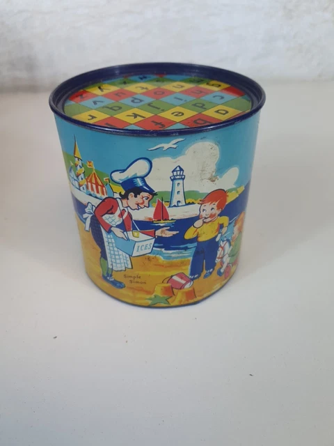 VINTAGE CHAD VALLEY Metal Stacking Cups Wee Kin Nursery Rhymes £14.99 ...