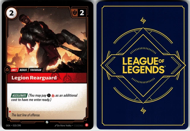 LEGION REARGUARD OGN-010 Ogn Origin Riftbound Common 2025 Lp $2.00 ...
