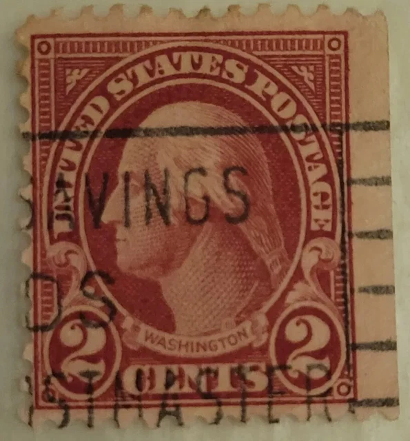 RARE US POSTAGE Stamp Red Color George Washington Two Cent 2¢ 1927 ...
