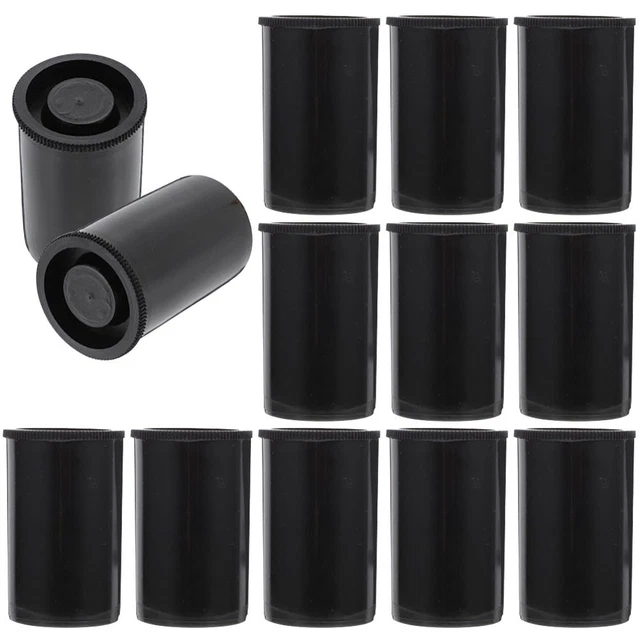 50 PCS SQUEEZE Tip Film Container Containers with Lids Black Canisters ...