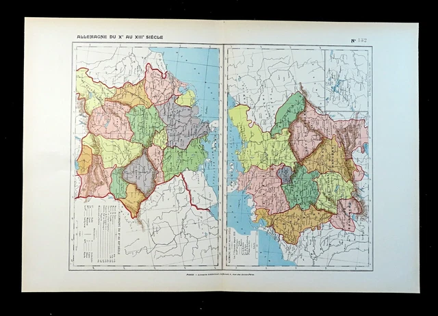 HISTORICAL MAP OF Germany German History Historic Borders FRENCH ...