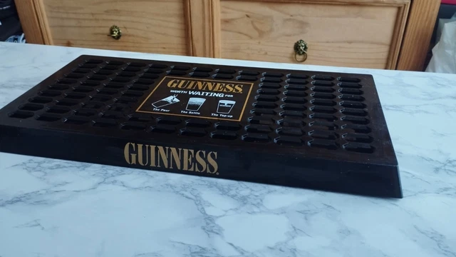 VINTAGE GUINNESS DRIP Tray ~ Plastic ~ Worth Waiting For ~ Home Bar ...