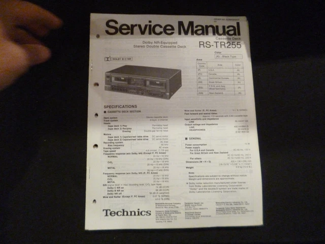 ORIGINAL SERVICE MANUAL Schaltplan Technics RS-X301 EUR 14,50 - PicClick DE