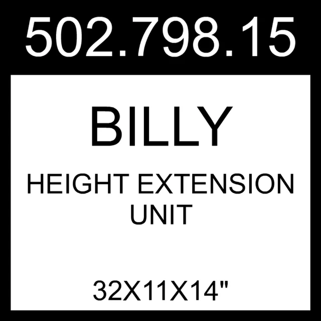 IKEA BILLY HEIGHT Extension Unit Birch Veneer 32x11x14" 502.798.15 £108 ...