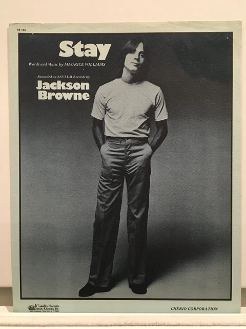 RARE ORIGINAL SHEET Music - Stay - Jackson Browne $4.95 - PicClick