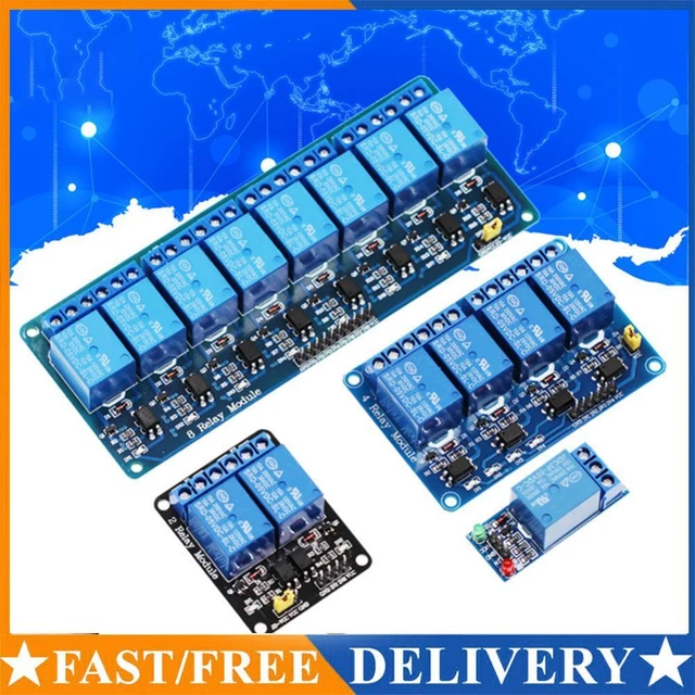 RELAY MODULE SHIELD with Optocoupler Relay Interface Board Electronic ...