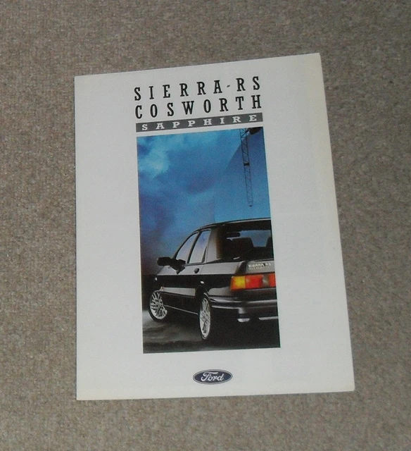 FORD SIERRA SAPPHIRE RS Cosworth Brochure 1988 £19.95 - PicClick UK