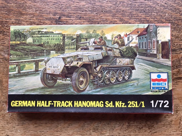 ESCI 1/72 GERMAN Half-Track Hanomag sd.kfz.251/1 Kit No 8002 £12.99 ...