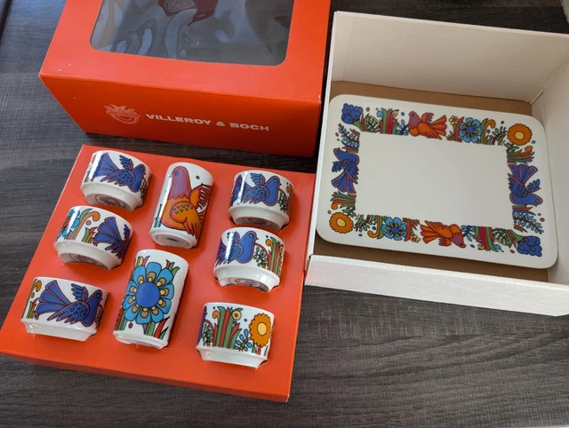 VILLEROY BOCH ACAPULCO Set 9 Teilig Original Verpackt Eierbecher, Streuer,Platte EUR 149,99 ...