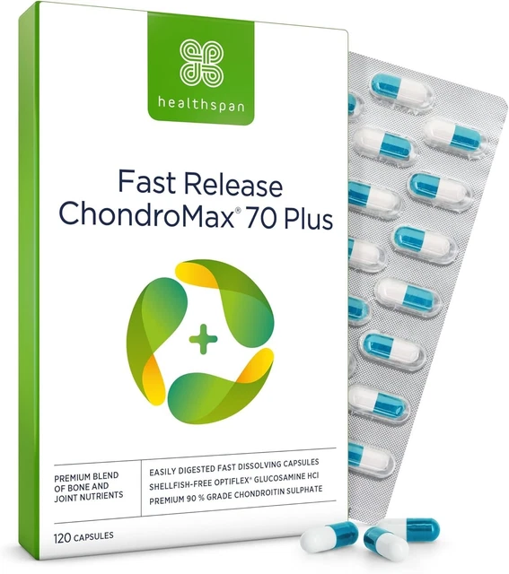 HEALTHSPAN FAST RELEASE ChondroMax 70 Plus Joint Support 120 Capsules £ ...