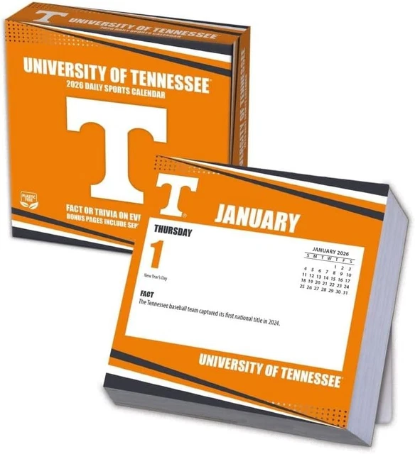 TURNER TENNESSEE VOLUNTEERS 2026 Daily Box Calendar w $26.38 - PicClick CA