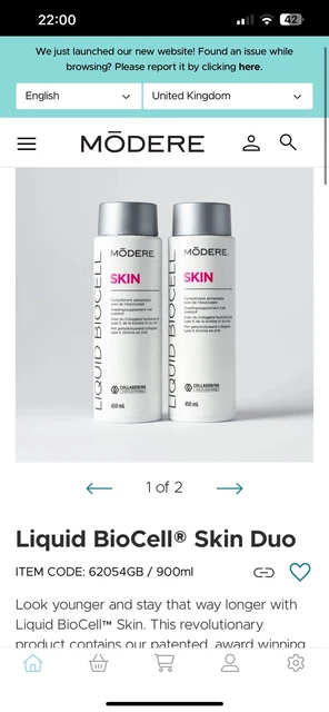 MODERE BIOCELL LIQUID Collagen SKIN Duo - Award Winning Anti Aging RRP ...