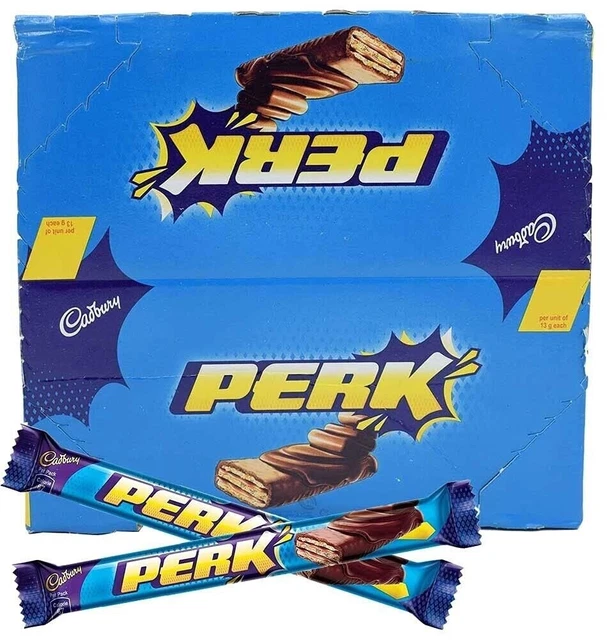 CADBURY PERK CHOCOLATE Coated Crunchy Wafer Bar, 11gram (Pack of 96) £ ...