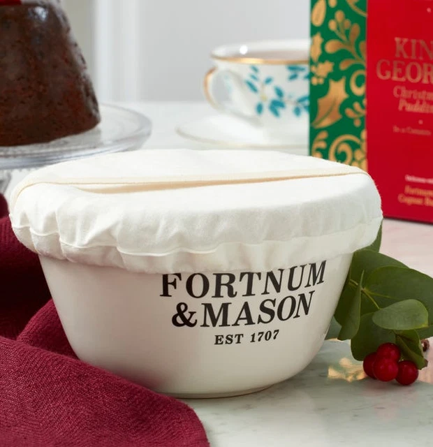 VINTAGE FORTNUM & Mason Ironstone Pudding Bowl with Cotton Cover ...