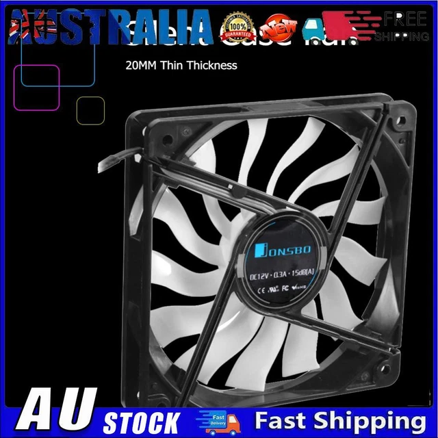 AU JONSBO 12020 Silent PC Case Chassis Fan CPU Cooler Cooling Fan 120mm ...