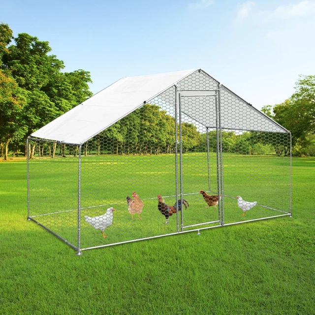 CHICKEN RUN COOP Cage Pen Walk In Chickens Hens Dogs Poultry Ducks ...