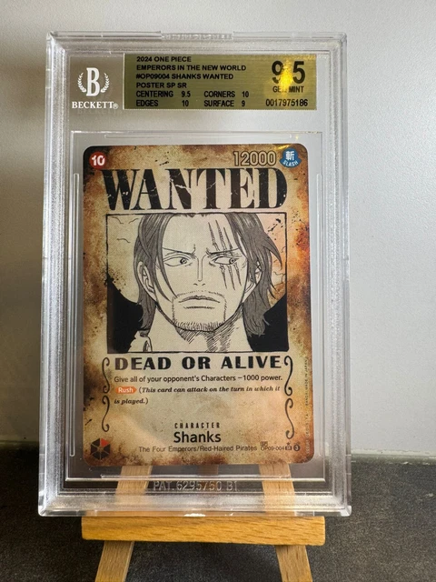 SHANKS - OP09-004 SP - Wanted Poster Alt Art - Englisch -BGS 9.5 One ...