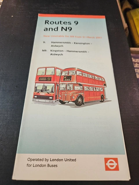 LONDON BUS TRANSPORT Timetable Leaflet London United HO5.79 £3.00 ...