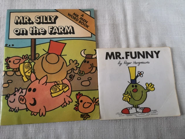 VINTAGE MR MEN books Mr Silly On The Farm Word Book 70s original Mr ...