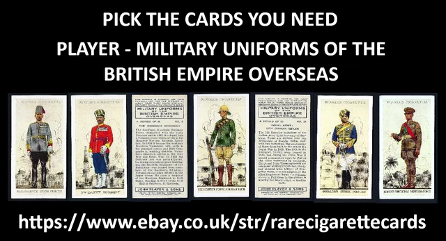 PLAYER - MILITARY Uniforms Of British Empire Overseas - Pick The Cards ...