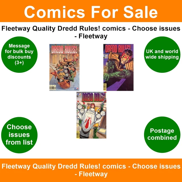 FLEETWAY QUALITY DREDD Rules! comics - Choose issues - Fleetway £5.00 - PicClick UK