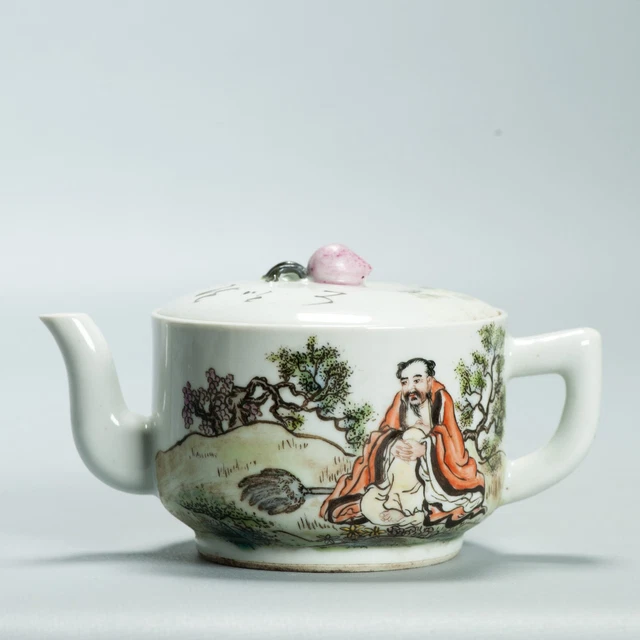 ANTIQUE MINGUO OR Late Qing teapot artist marked China Porcelain ...