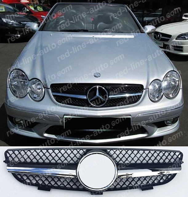 MERCEDES CLK C209 W209 A209 AMG Grille Coupe Convertible Chrome CLK55 ...