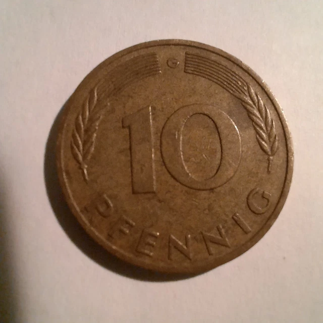 10 PFENNIG 1976 G Bundesrepublik Deutschland BRD Kursmünze DM Mark ... 10 PFENNIG 1976 G Bundesrepublik Deutschland BRD Kursmünze DM Mark ...