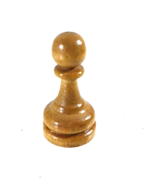 REGENCE REGENCY SINGLE Tan Brown Pawn Chess Piece Turned Wood 33mm #1 £ ...