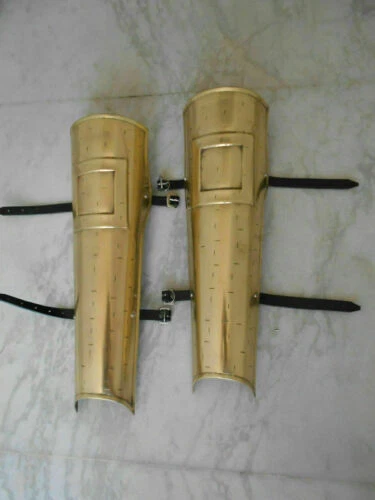 GOTHIC LEG GUARD Armor Set Medieval Knight Crusader Spartan 18GA Steel ...