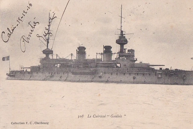 CPA 62 CALAIS MARINE MILITAIRE Cuirassé GAULOIS Classe CHARLEMAGNE 1896 ...
