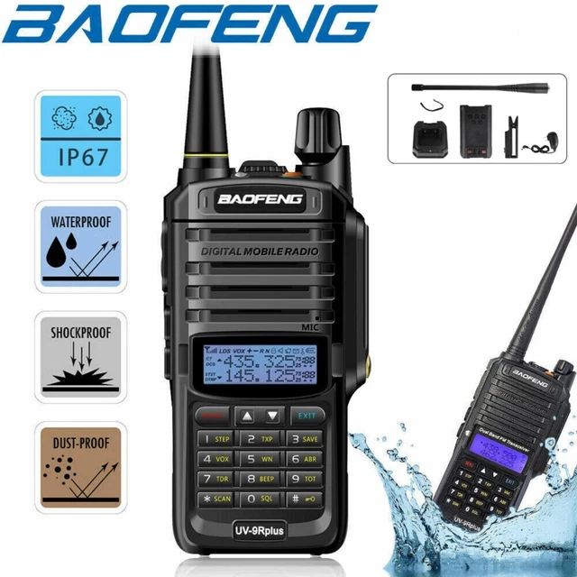 BAOFENG UV-9R PLUS UHF VHF Two Way Radio Walkie Talkie Dual Band Waterproof IP67 EUR 40,36 ...