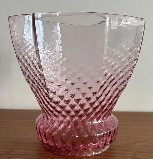 EDWARDIAN CRANBERRY GLASS Oil Lamp Shade 3.5" Fitter 15cm Tall dimple £ ...