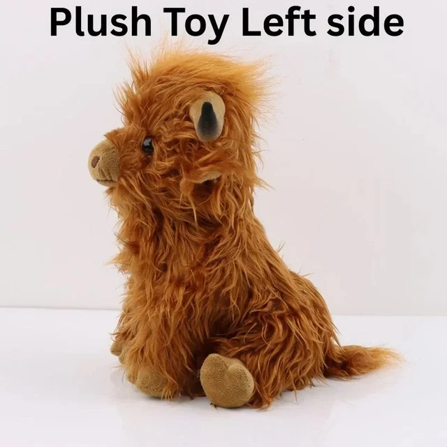 25CM CYISONAL HIGHLAND Cow Stuffed Animals Plush Toy Fluffy Bull Animal ...