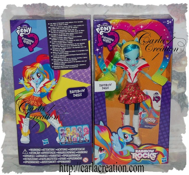 MY LITTLE PONY_EQUESTRIA Girls_ Rainbow Dash Poupée Hasbro Rainbow Rocks EUR 19,00 - PicClick FR