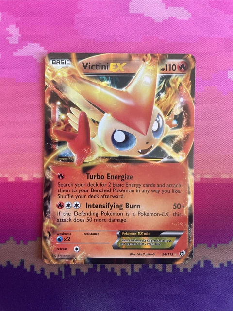 POKEMON CARD VICTINI EX 24/113 Ultra Rare Legendary Treasures Near Mint ...