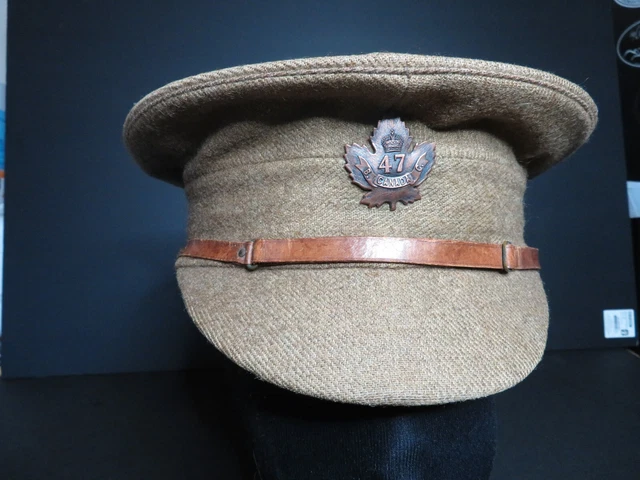 CANADA WW1 CEF Model 1905 Service or Trench Cap The 47th Battalion, VF ...