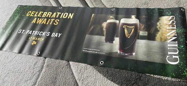 LARGE GUINNESS RUGBY Six Nations Pub Banner Man Cave Patricks Day ...