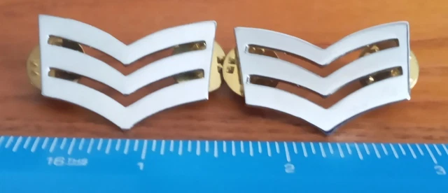 POLICE MILITARY SERGEANT Metallic Rank Slide Badges £7.50 - PicClick UK