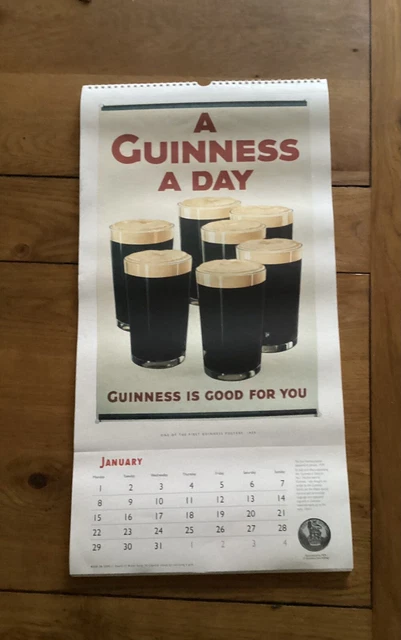 GUINNESS CALENDAR 1996 First Newspaper Ads Issued, 1929 - 79. Complete ...