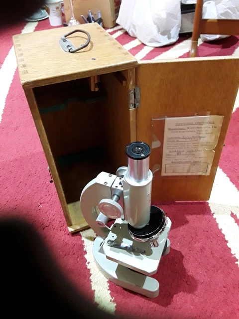 1967 KYOWA MICROSCOPE opax 200x model kz-2 in wooden carry box £15.49 ...