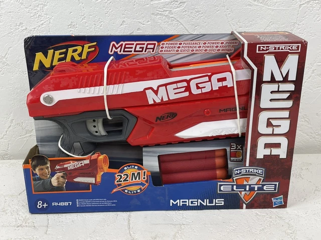 NERF N-STRIKE ELITE Mega Magnus Gun with 3 x Mega Darts Kids Toy New ...
