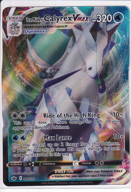 POKEMON - Ice Rider CALYREX VMAX - 046/198 - Mint Condition - Pokemon ...