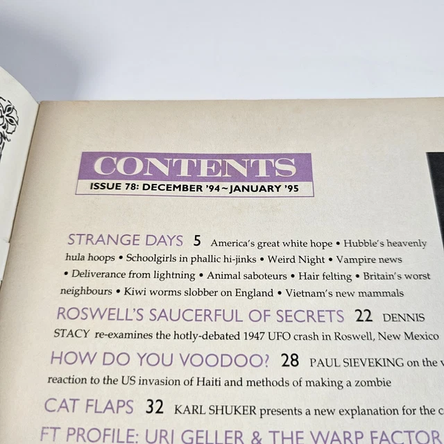 FORTEAN TIMES MAGAZINE Issue 78 December 1994/January 1995 How To Make ...